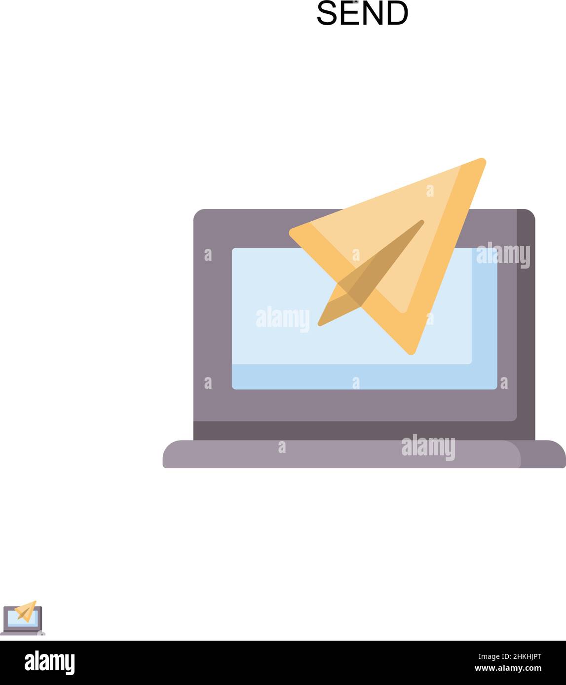 Send Simple vector icon. Illustration symbol design template for web ...