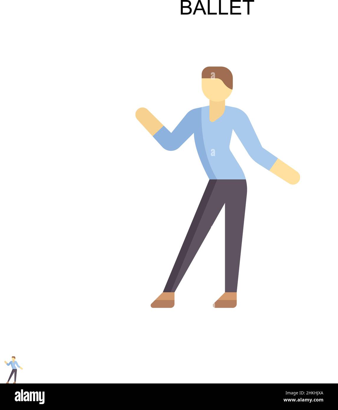 Ballet Simple vector icon. Illustration symbol design template for web ...