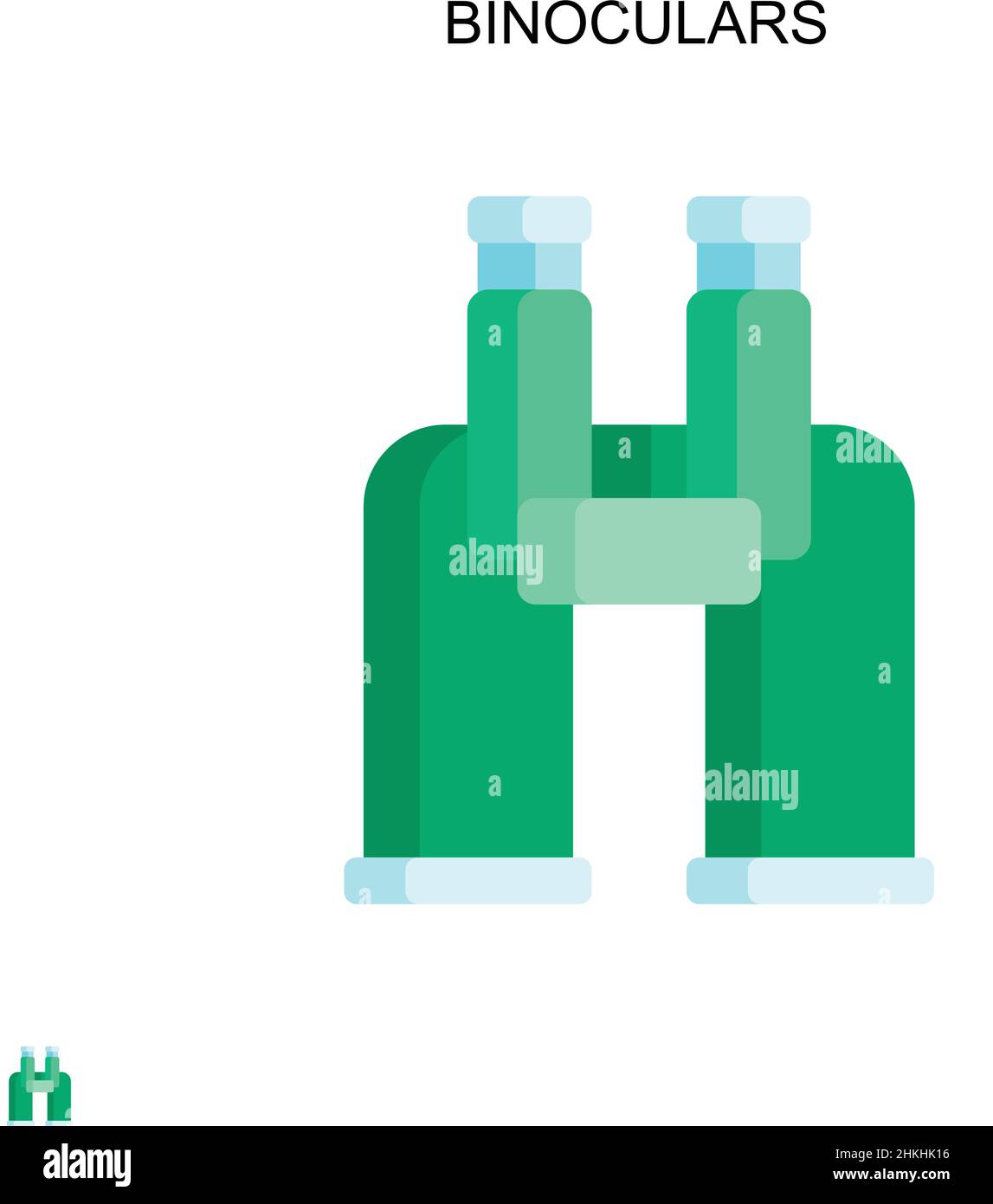 Binoculars Simple vector icon. Illustration symbol design template for ...