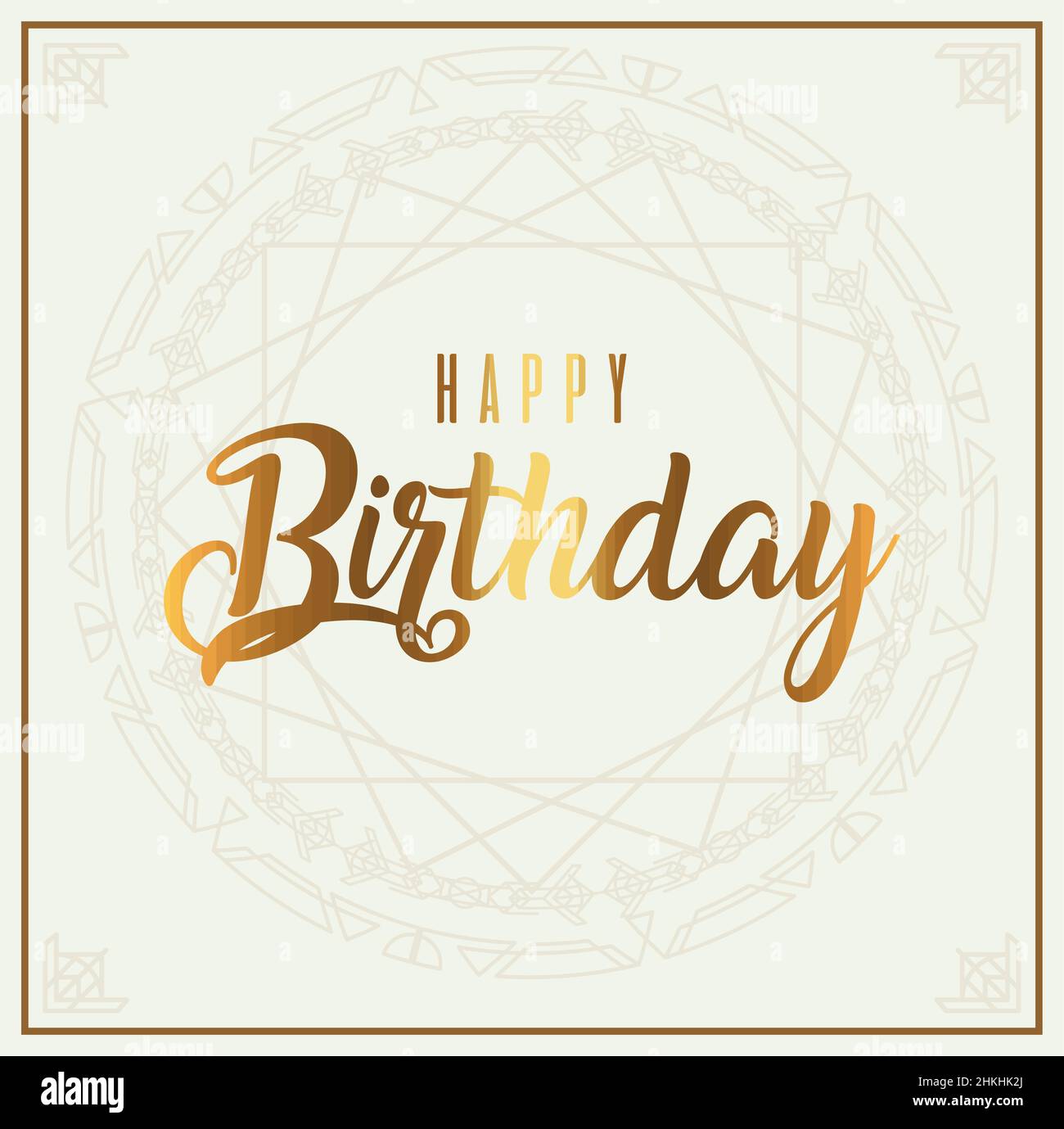 happy birthday gold lettering Stock Vector Image & Art - Alamy