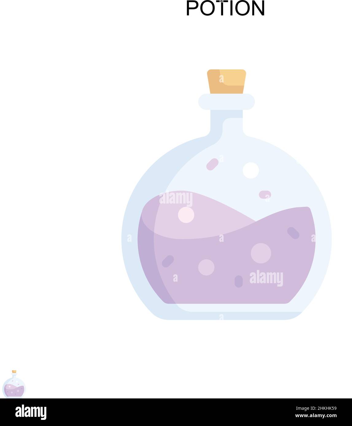 Potion Simple vector icon. Illustration symbol design template for web ...