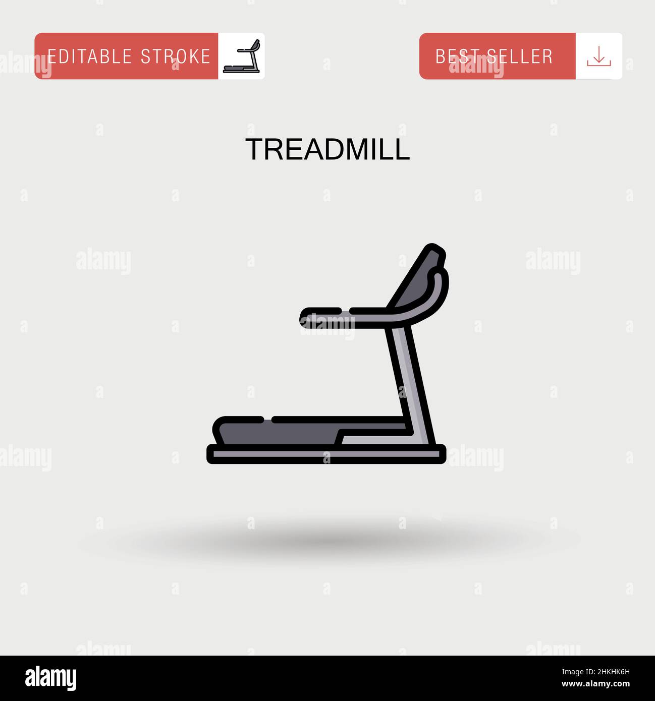 Woman treadmill white background Stock Vector Images - Alamy