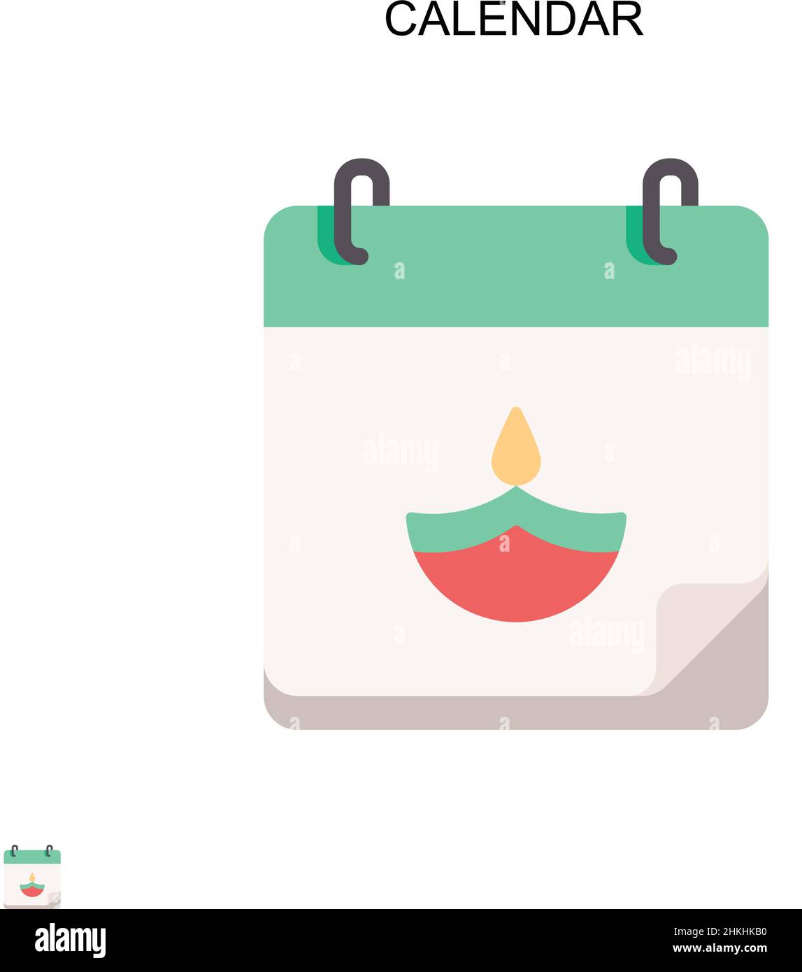 Calendar Simple vector icon. Illustration symbol design template for ...