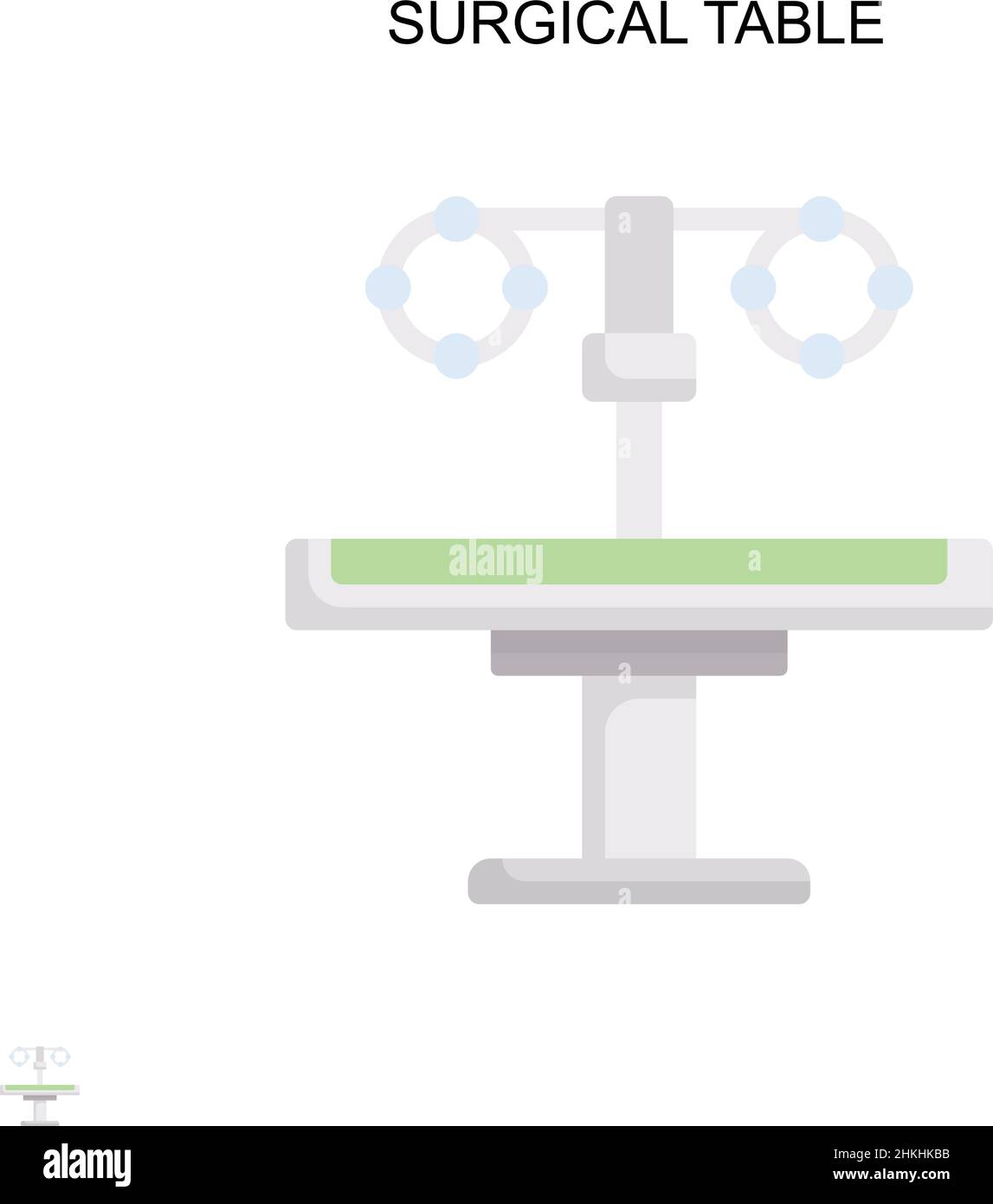 Surgical table Simple vector icon. Illustration symbol design template ...