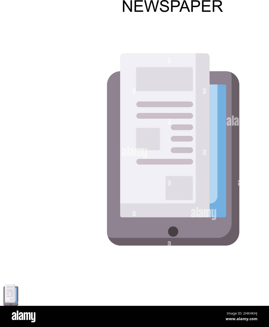 Newspaper Simple Vector Icon Illustration Symbol Design Template For Web Mobile Ui Element