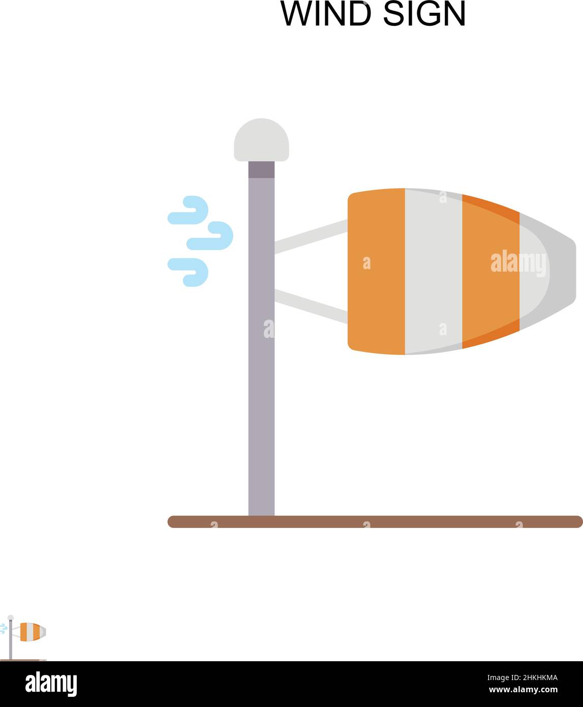 Wind sign Simple vector icon. Illustration symbol design template for ...