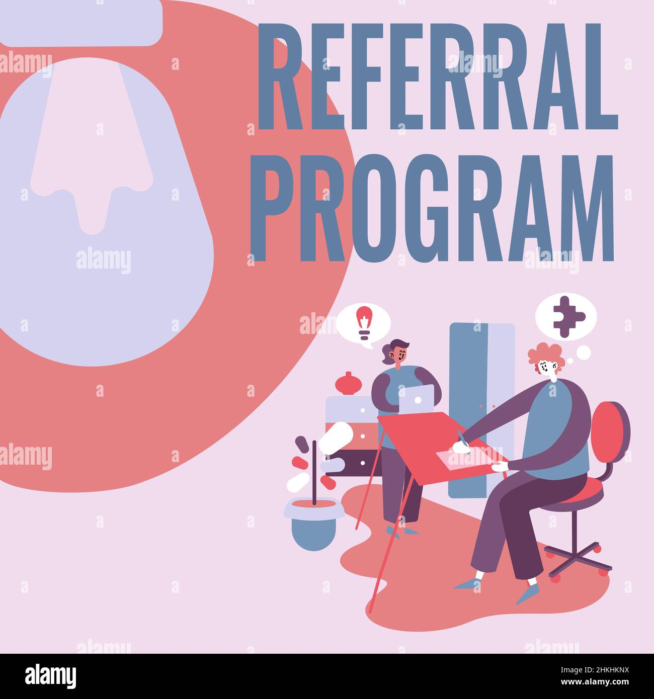 Hand writing sign Referral Program. Conceptual photo sending own ...