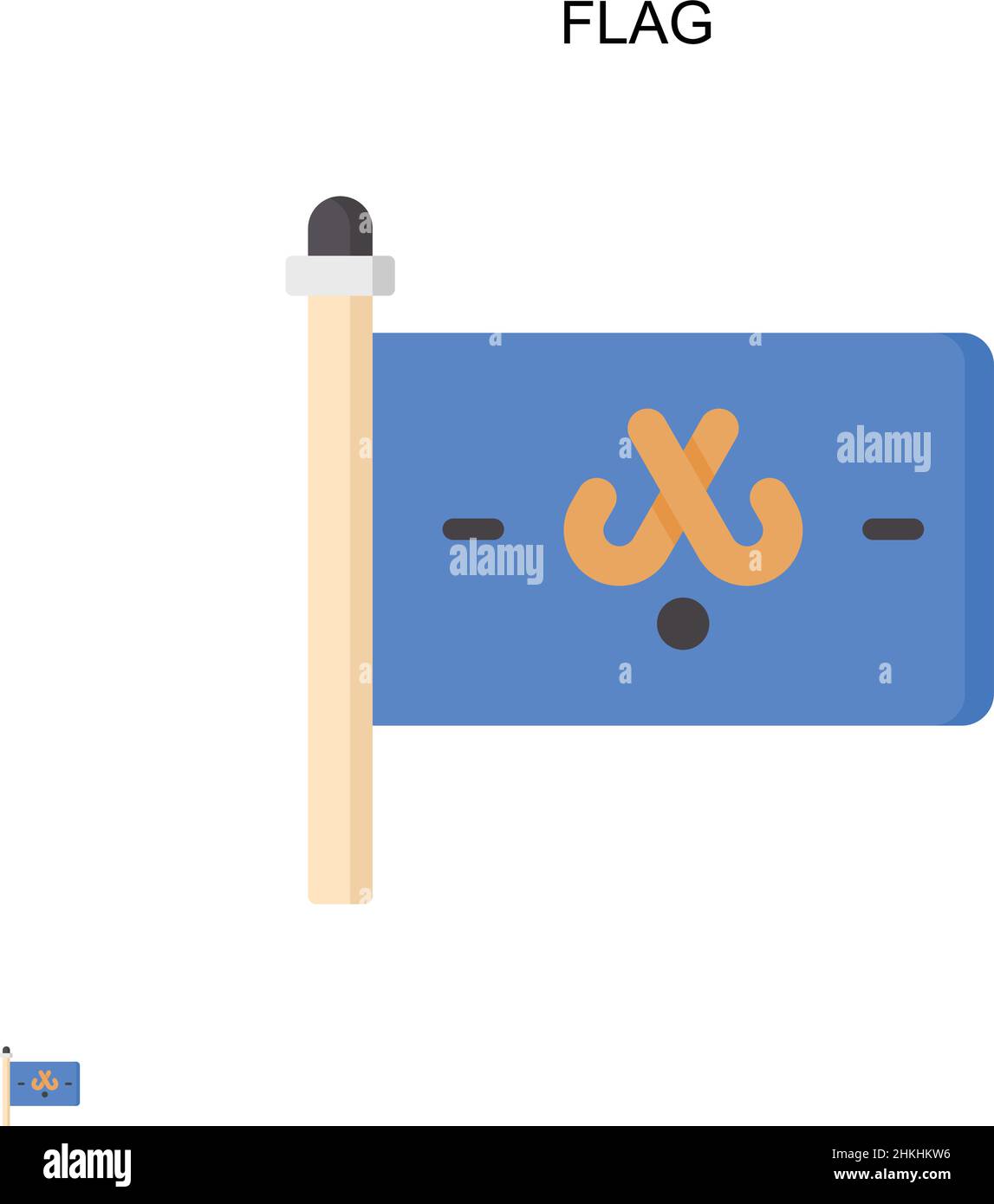 Flag Simple vector icon. Illustration symbol design template for web ...