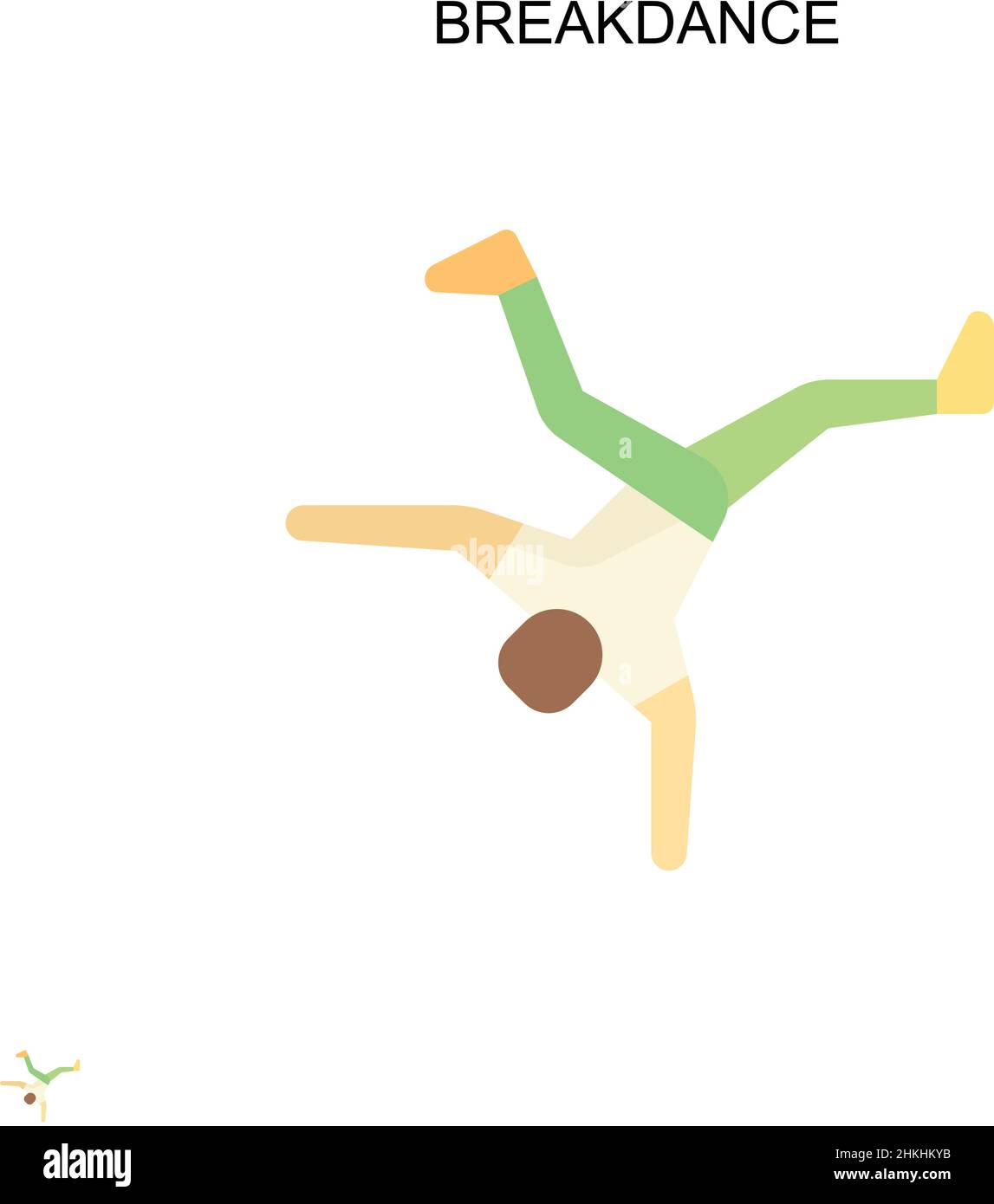 Breakdance Simple vector icon. Illustration symbol design template for ...