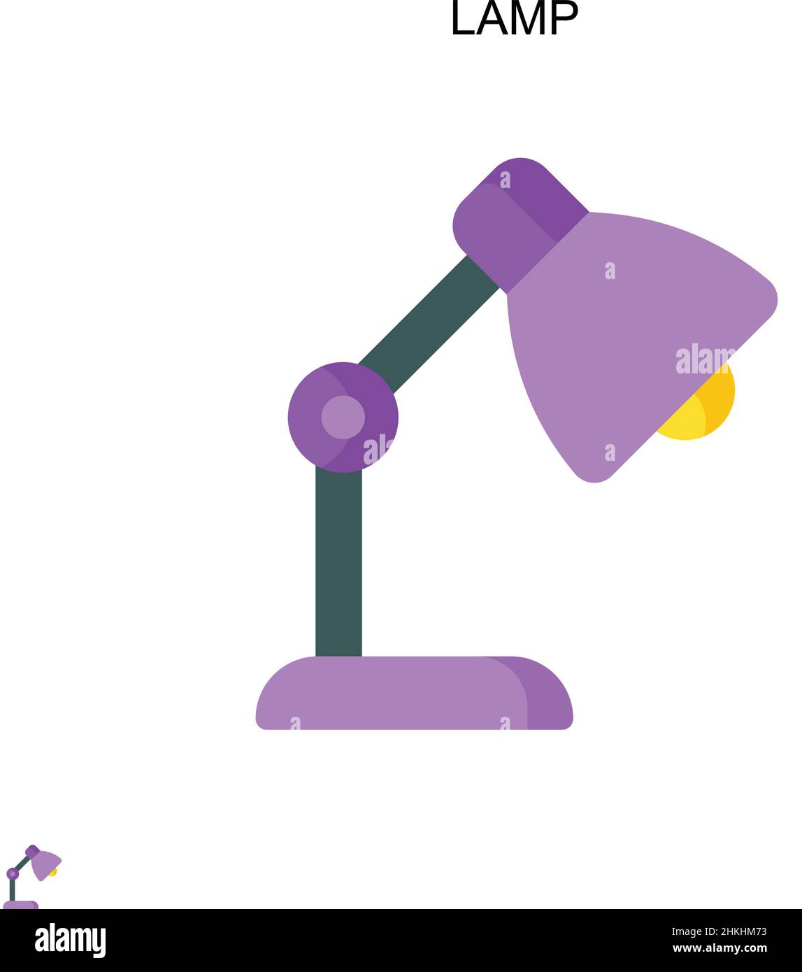 Lamp Simple vector icon. Illustration symbol design template for web ...