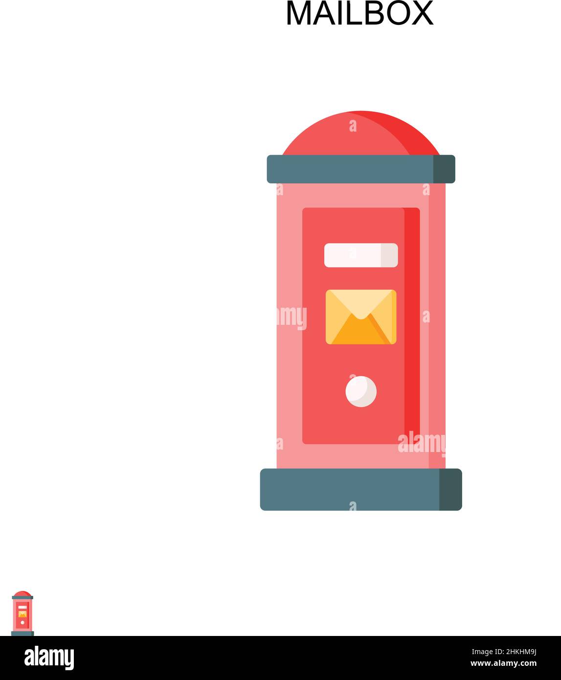 Mailbox Simple vector icon. Illustration symbol design template for web mobile UI element Stock ...