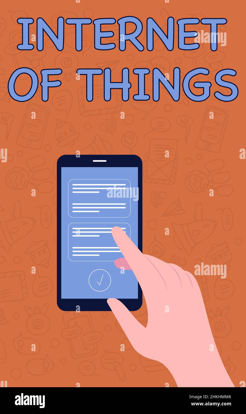 Conceptual caption Internet Of Things. Conceptual photo connection of ...