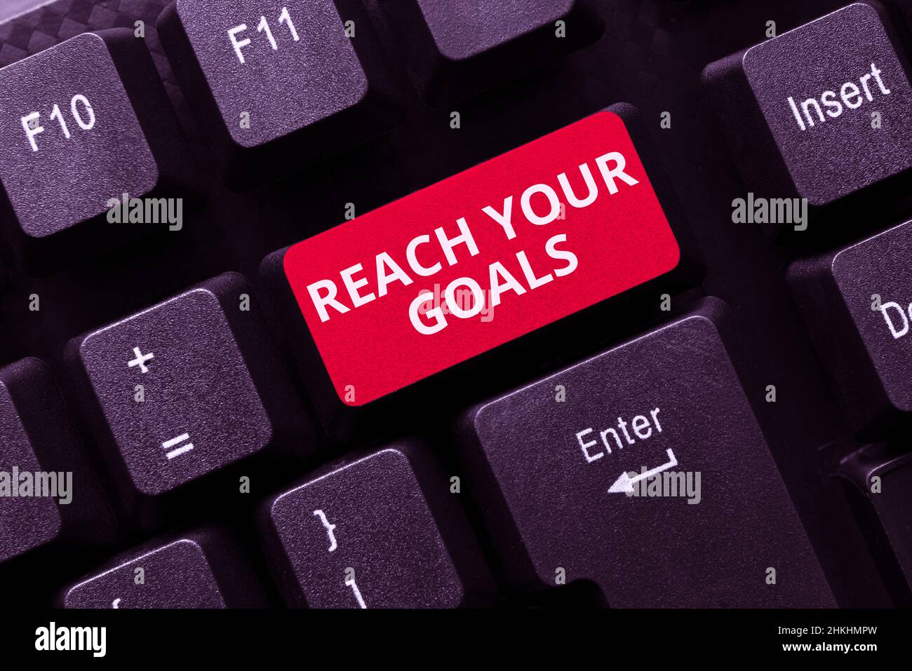 Sign displaying Reach Your Goals. Business showcase achieve what you ...