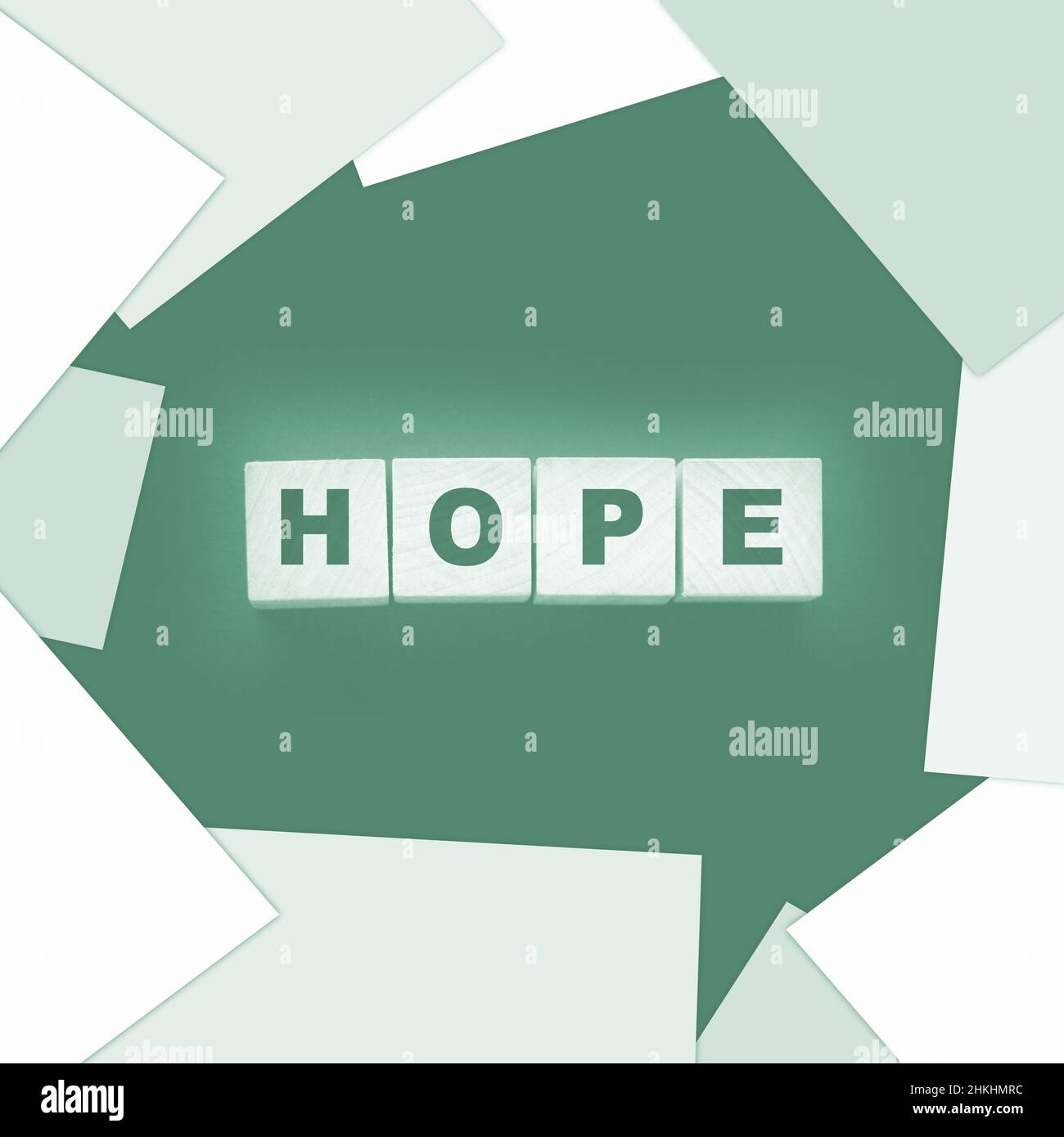Wooden cubes with the word Hope. States of mind concept. Healthcare ...