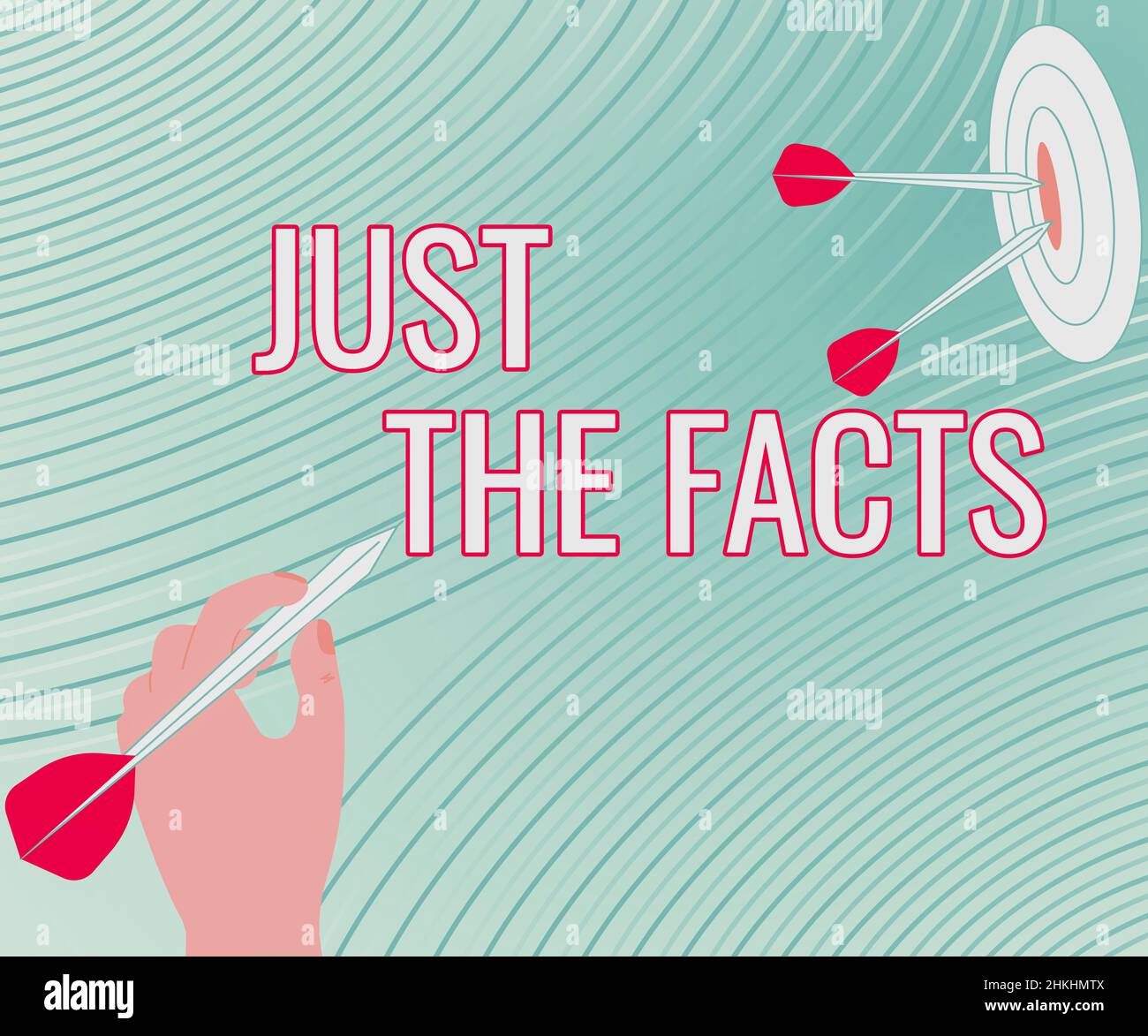 Text caption presenting Just The Facts. Business concept Give the ...