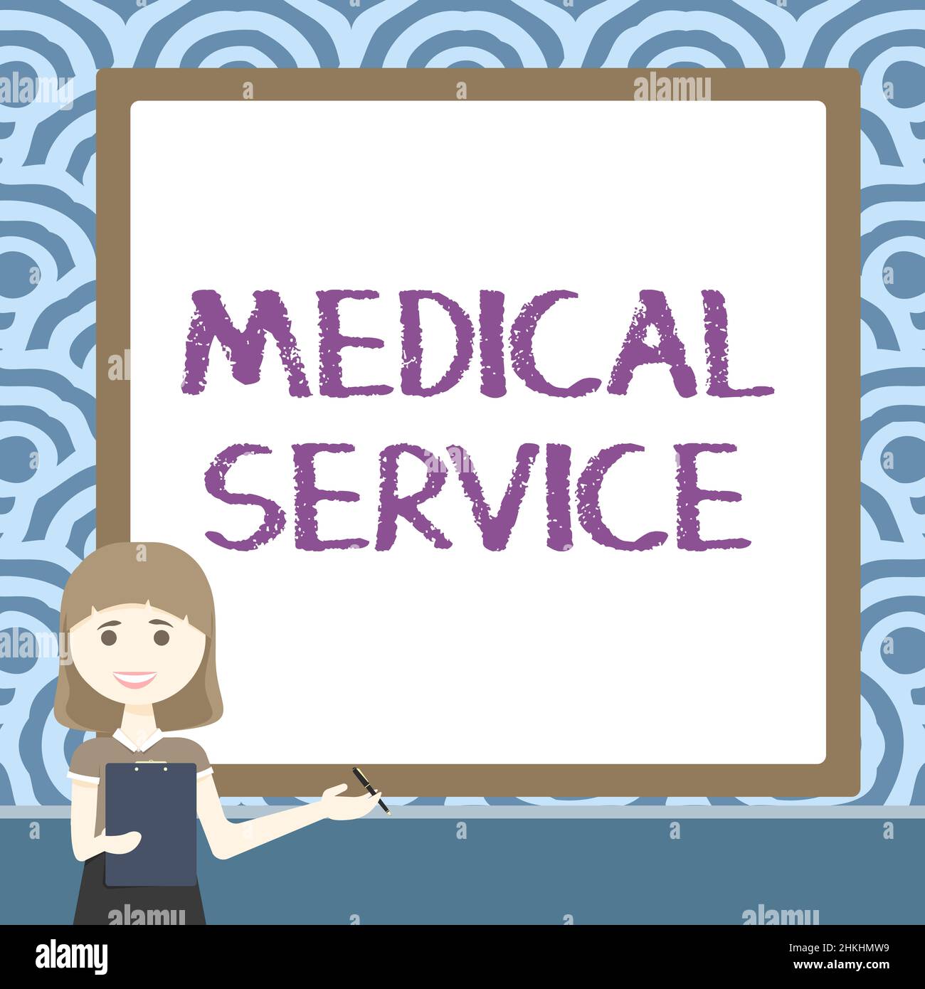 Hand writing sign Medical Service. Word for Doing medical support to ...