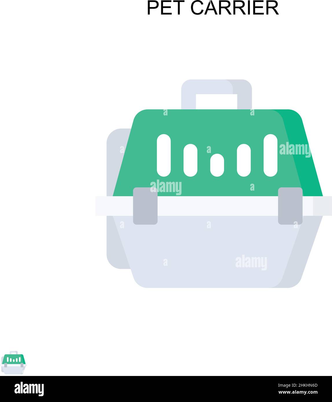 Pet carrier Simple vector icon. Illustration symbol design template for ...