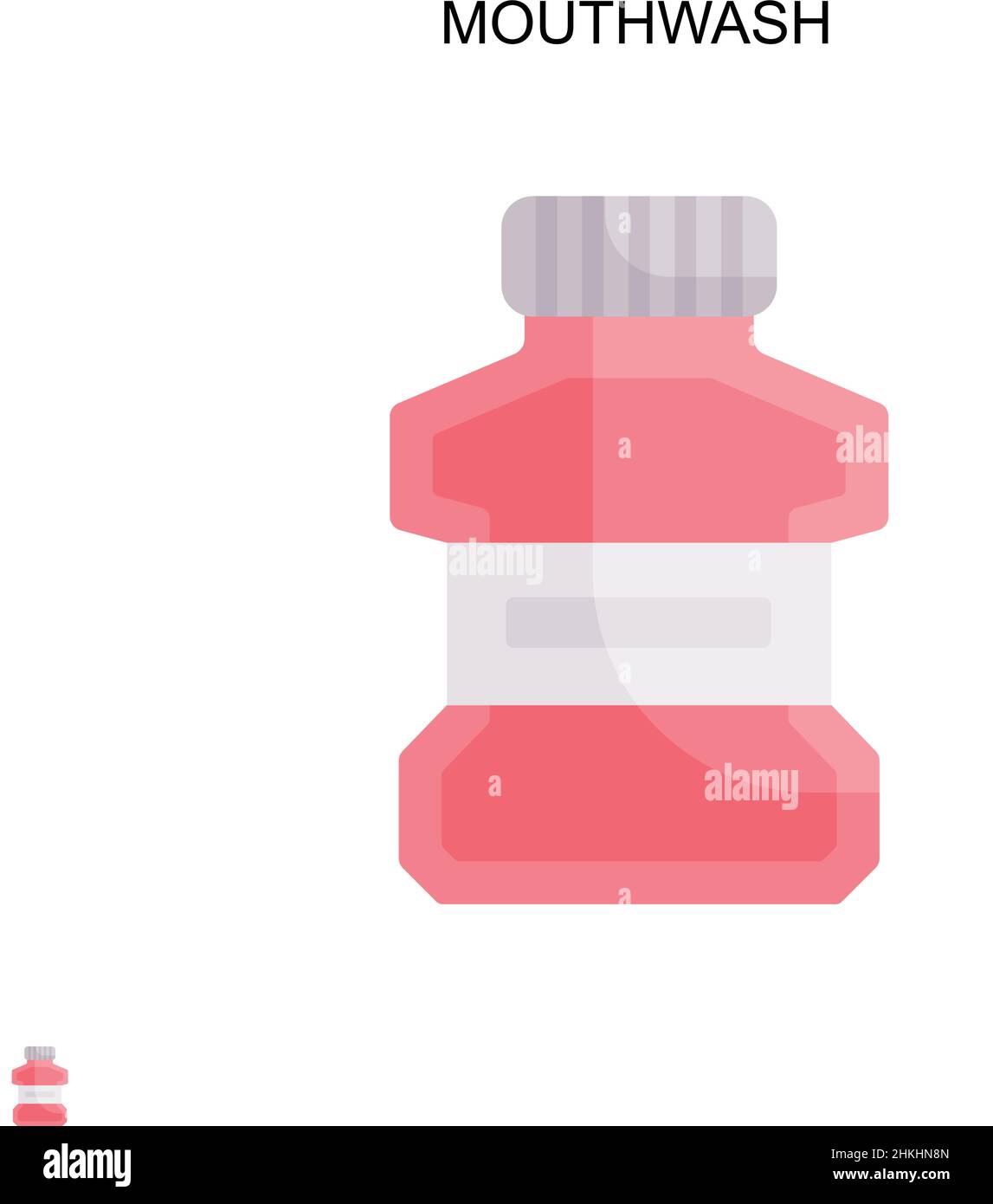 Mouthwash Simple vector icon. Illustration symbol design template for ...