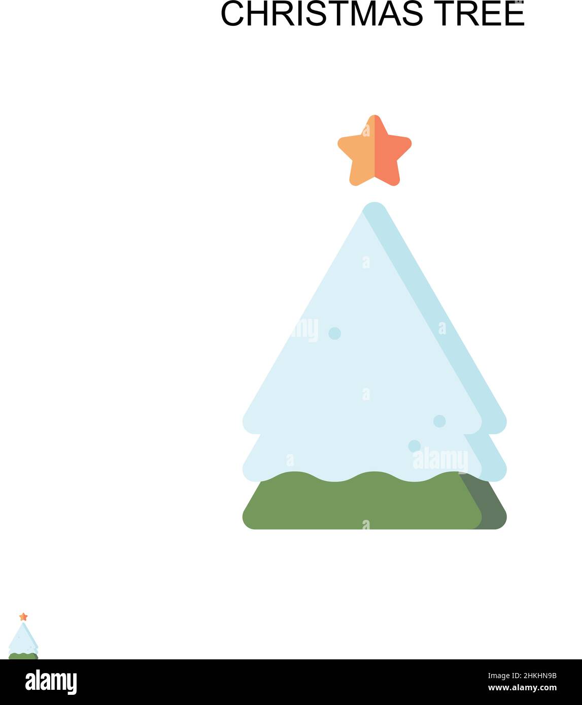 Christmas tree Simple vector icon. Illustration symbol design template ...