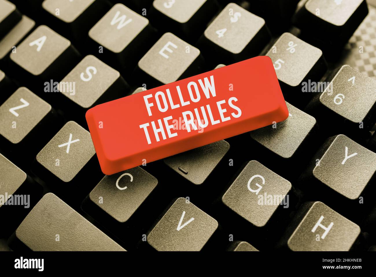 Text showing inspiration Follow The Rules. Business approach learn to ...