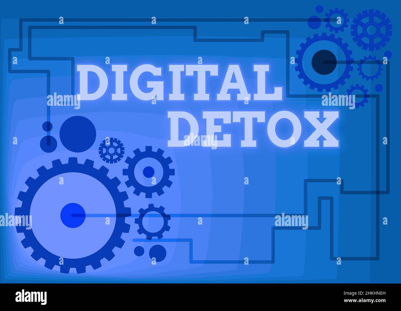 Conceptual display Digital Detox. Concept meaning period of time during ...