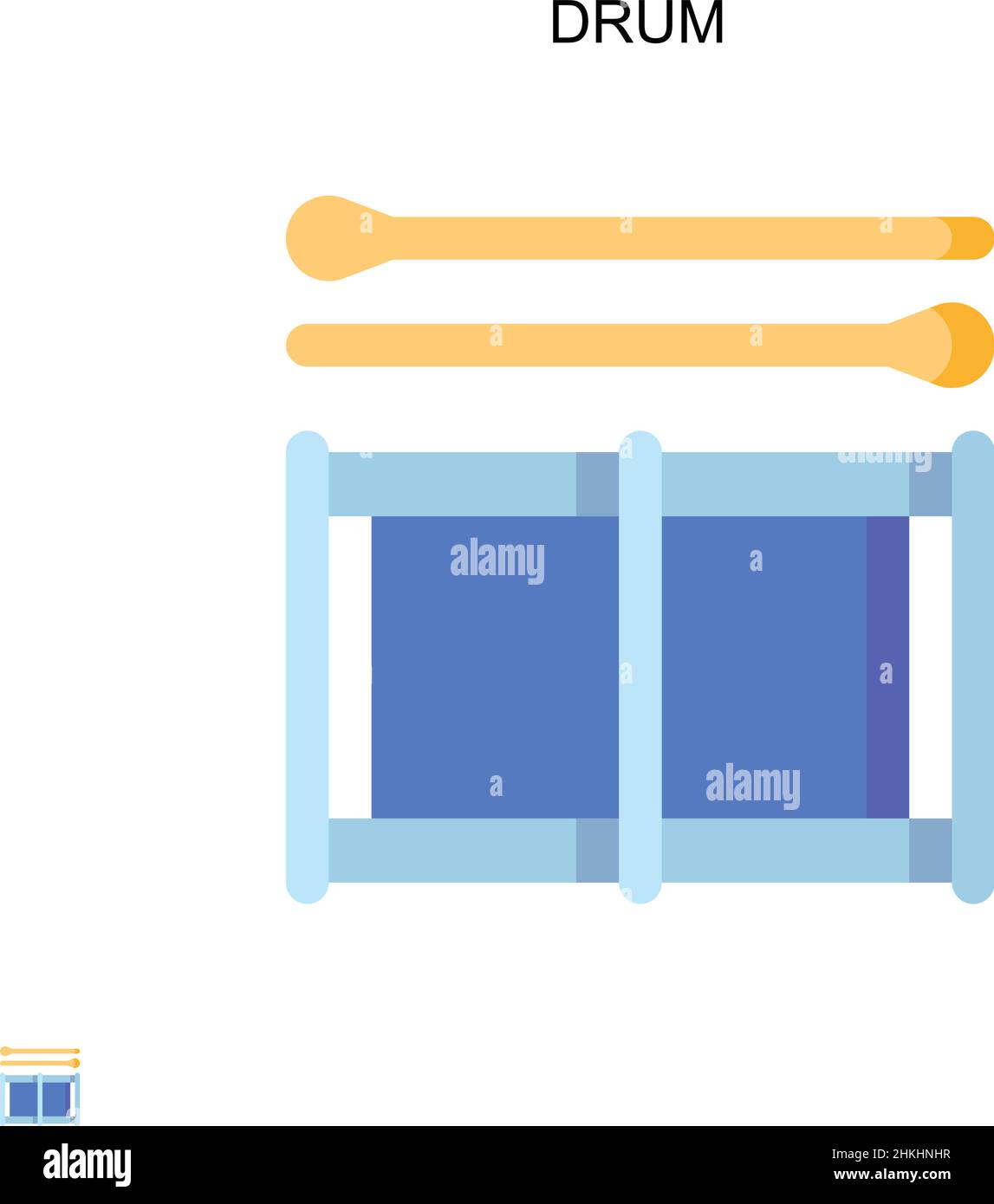 Drum Simple vector icon. Illustration symbol design template for web ...