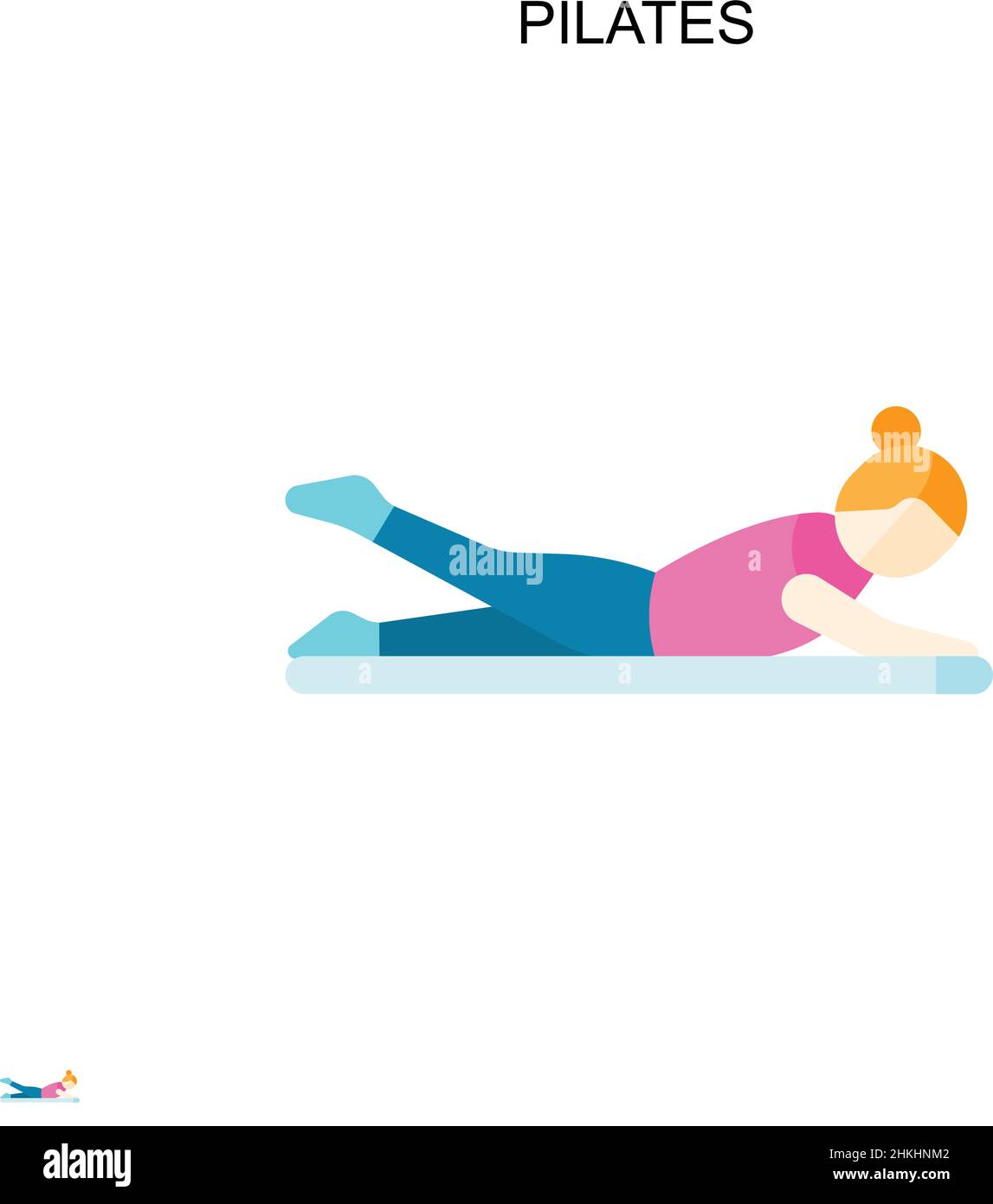 Pilates Simple vector icon. Illustration symbol design template for web ...