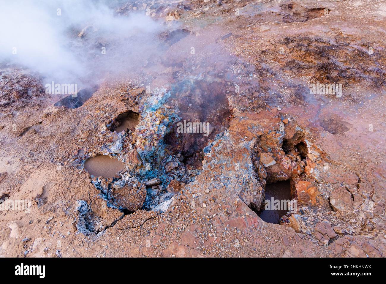 Hike to Reykjadalur Hot Spring Thermal River in Iceland Stock Photo - Alamy