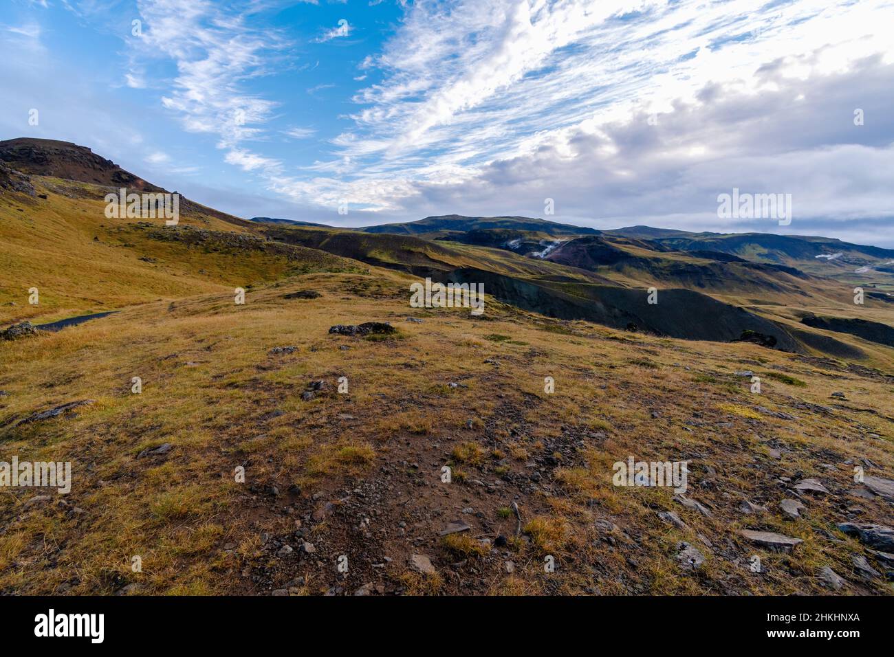 Hike to Reykjadalur Hot Spring Thermal River in Iceland Stock Photo - Alamy