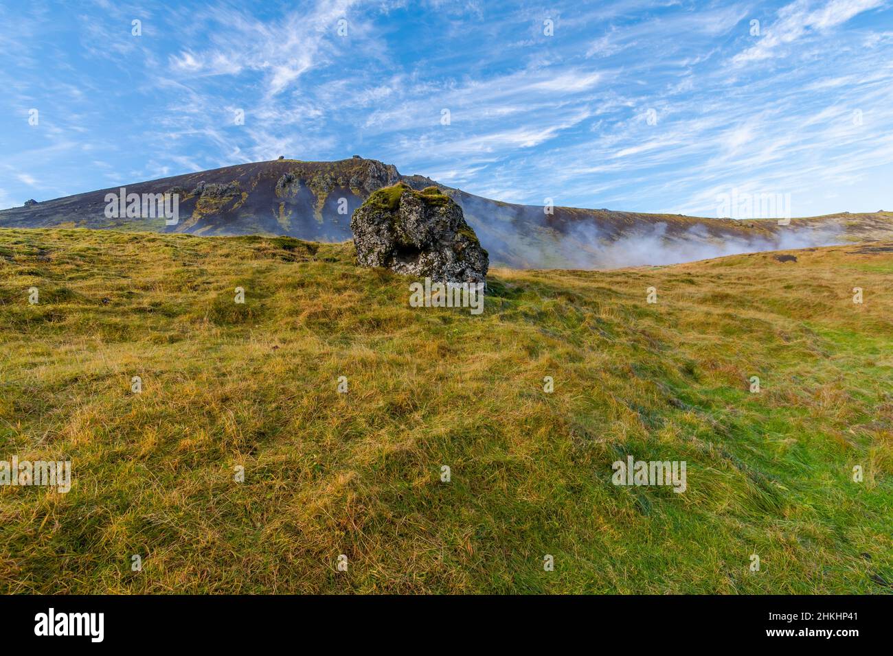 Hike to Reykjadalur Hot Spring Thermal River in Iceland Stock Photo - Alamy