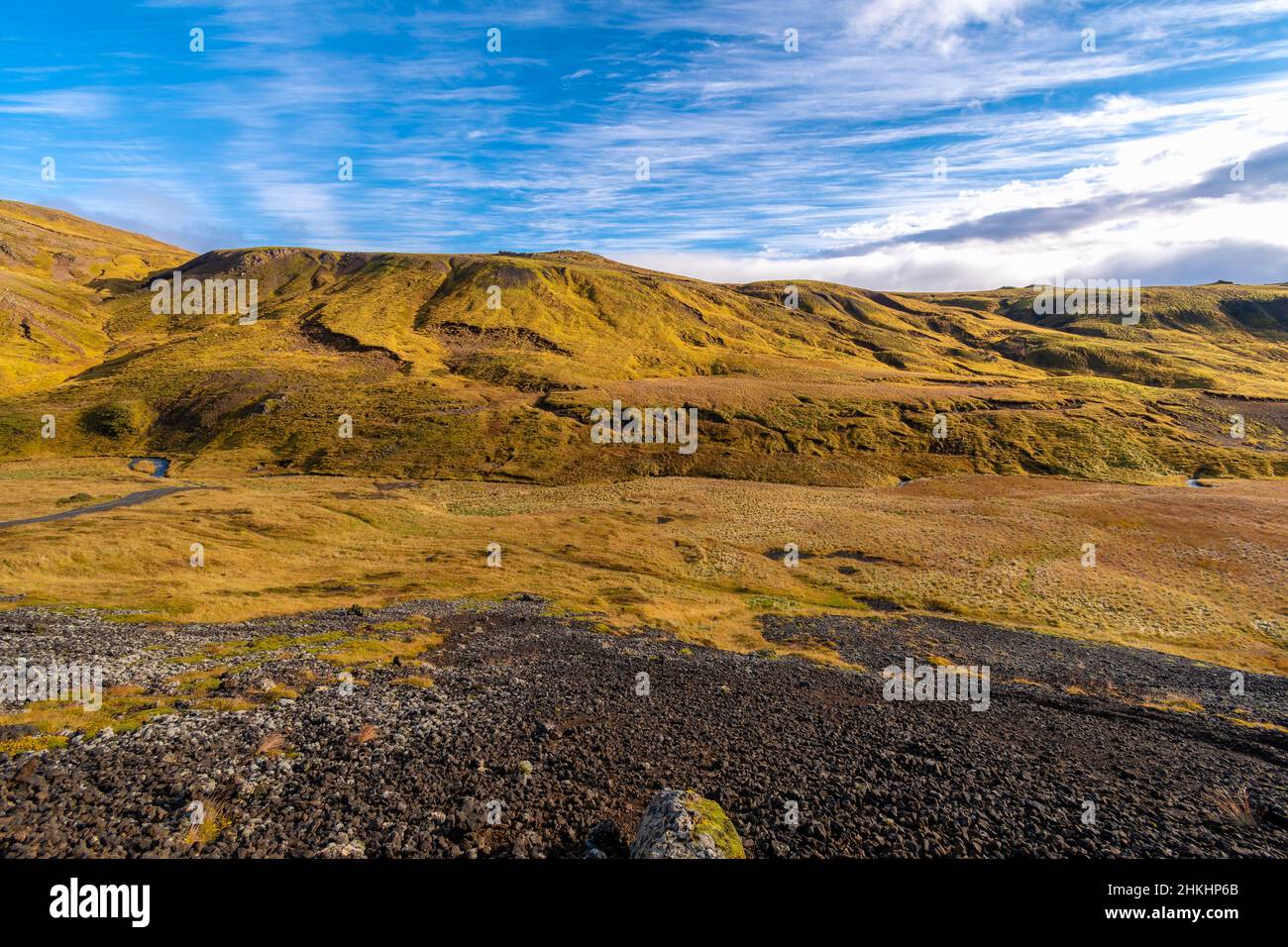Hike to Reykjadalur Hot Spring Thermal River in Iceland Stock Photo - Alamy