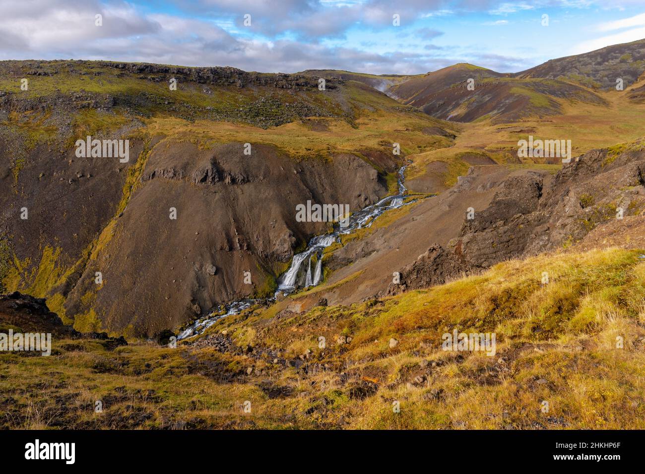 Hike to Reykjadalur Hot Spring Thermal River in Iceland Stock Photo - Alamy