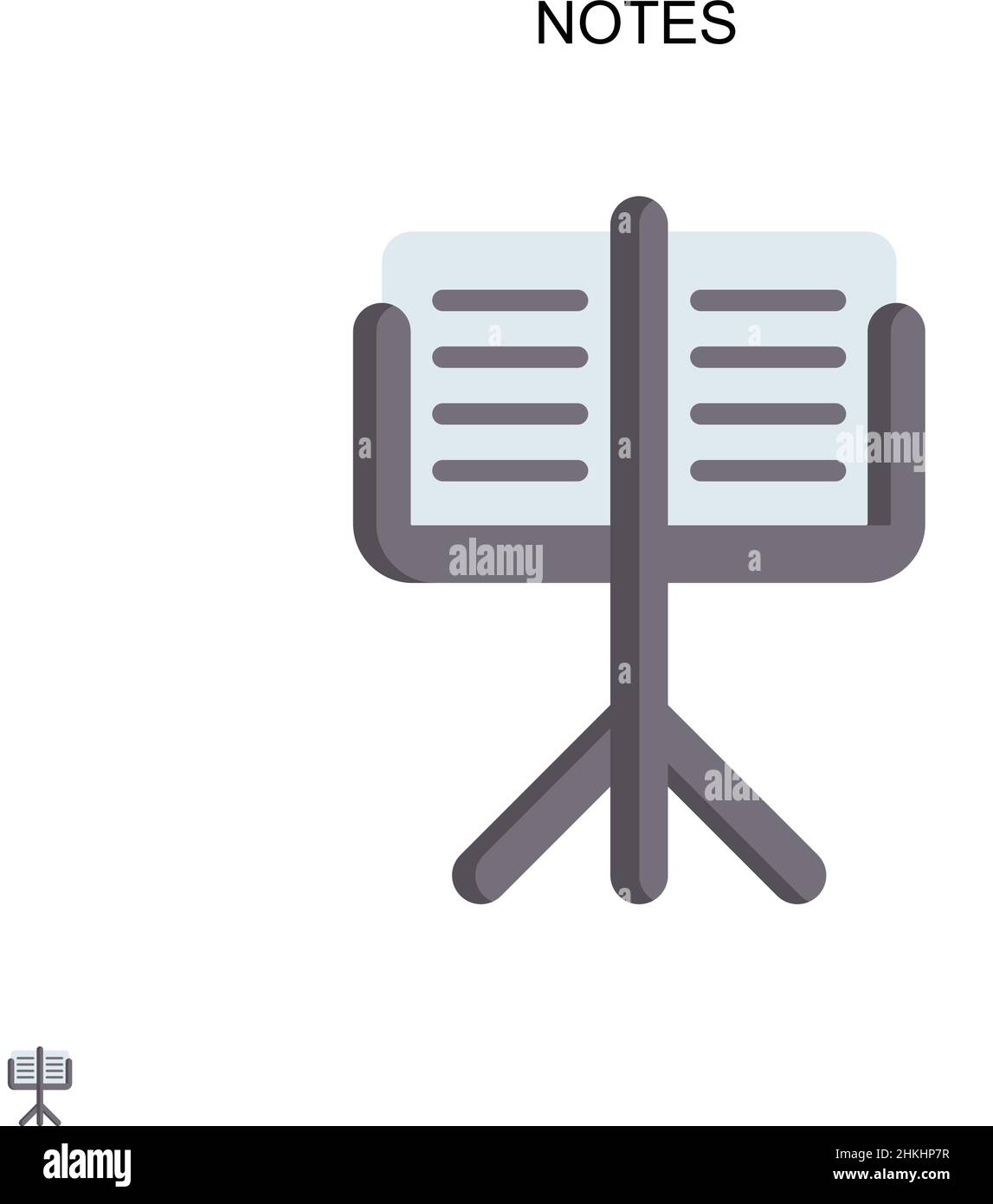 Notes Simple vector icon. Illustration symbol design template for web ...