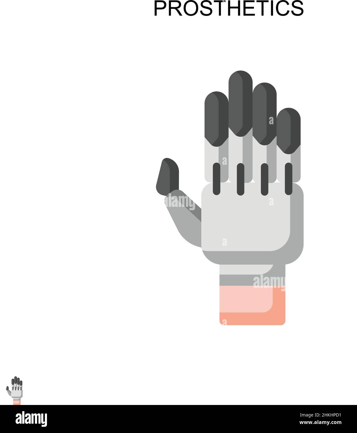 Prosthetics Simple vector icon. Illustration symbol design template for ...