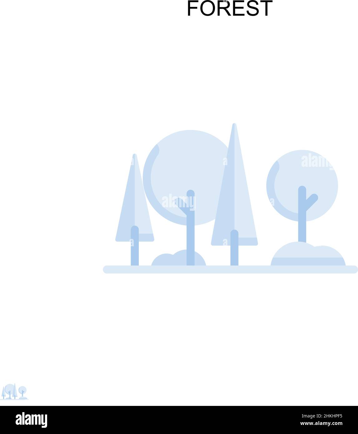 Forest Simple vector icon. Illustration symbol design template for web ...