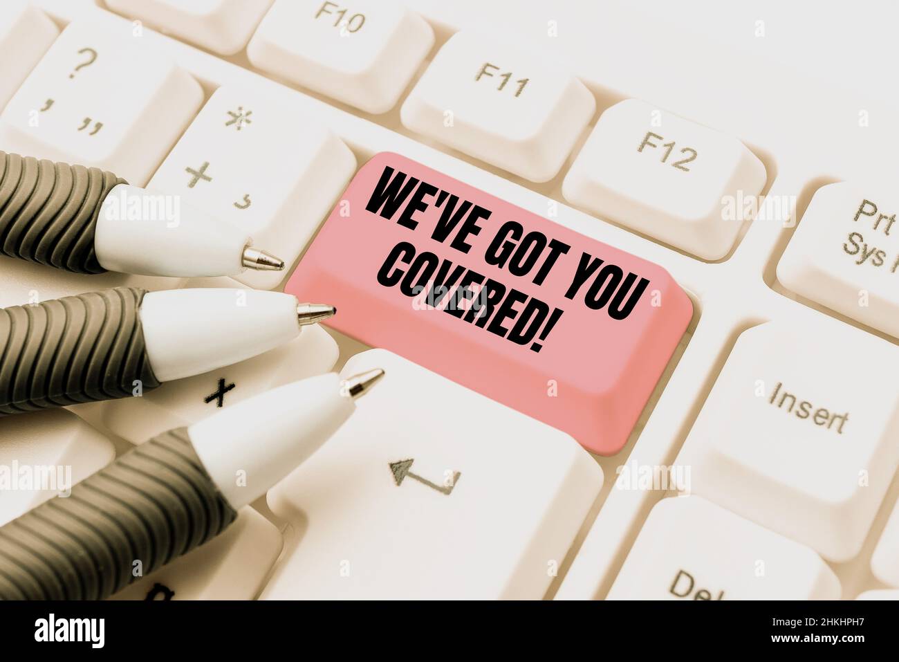 Text sign showing We Ve Got You Covered. Concept meaning We Ve Got You ...