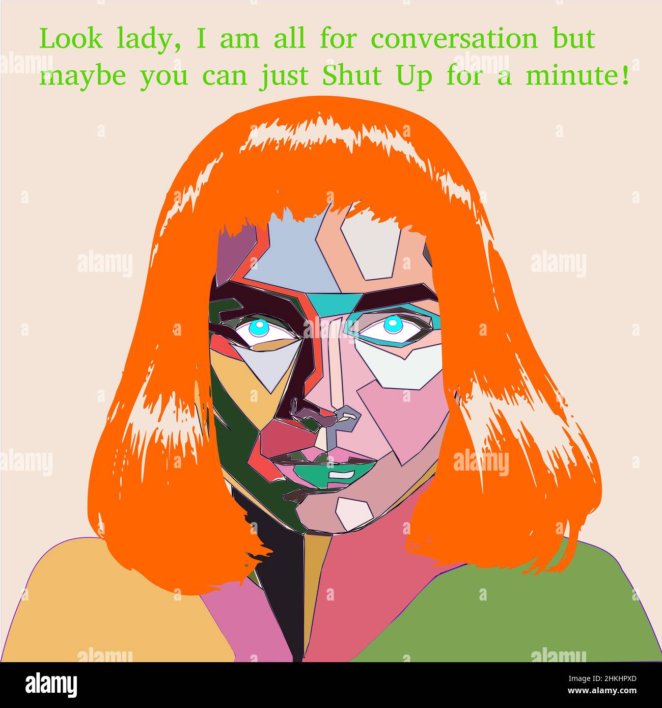 Young beautiful lady painted face Stock Photo - Alamy