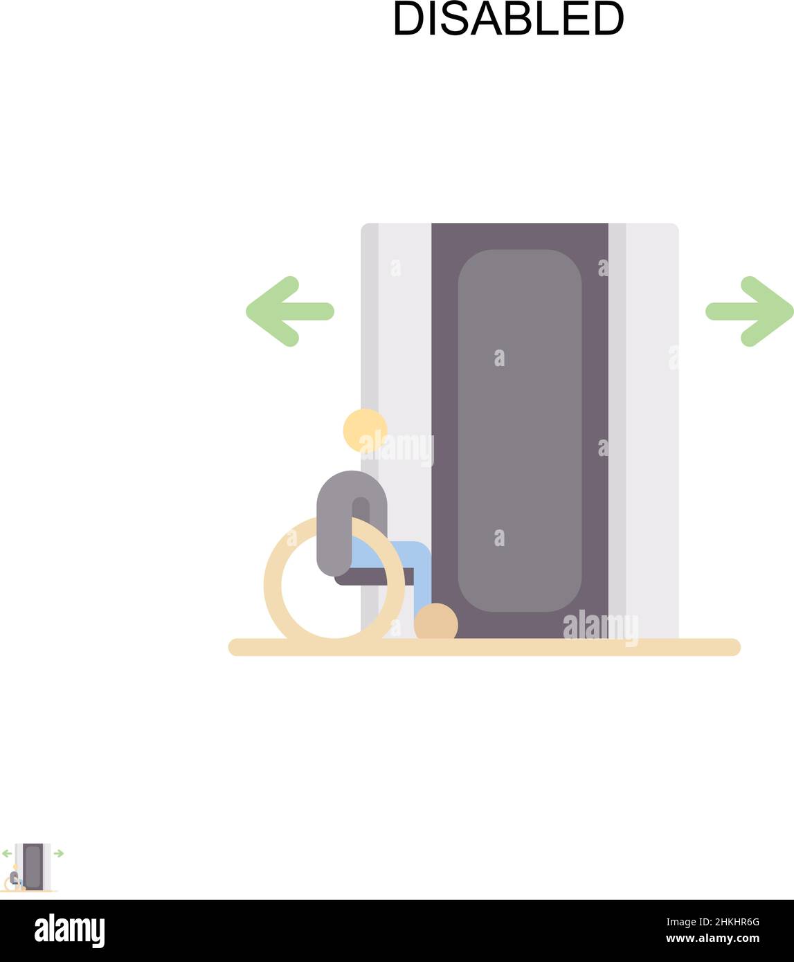 Disabled Simple vector icon. Illustration symbol design template for ...