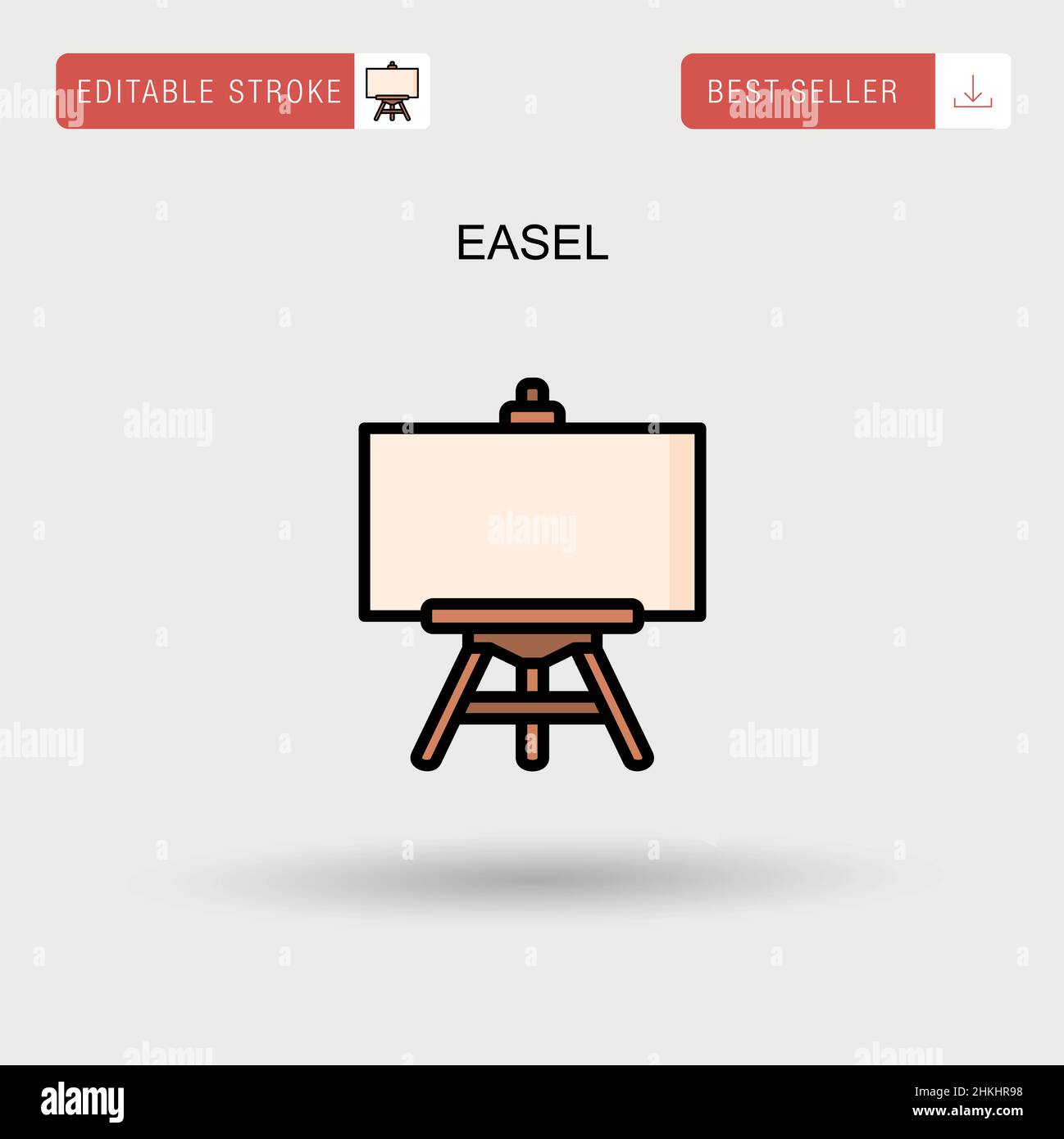 Easel Simple vector icon Stock Vector Image & Art - Alamy