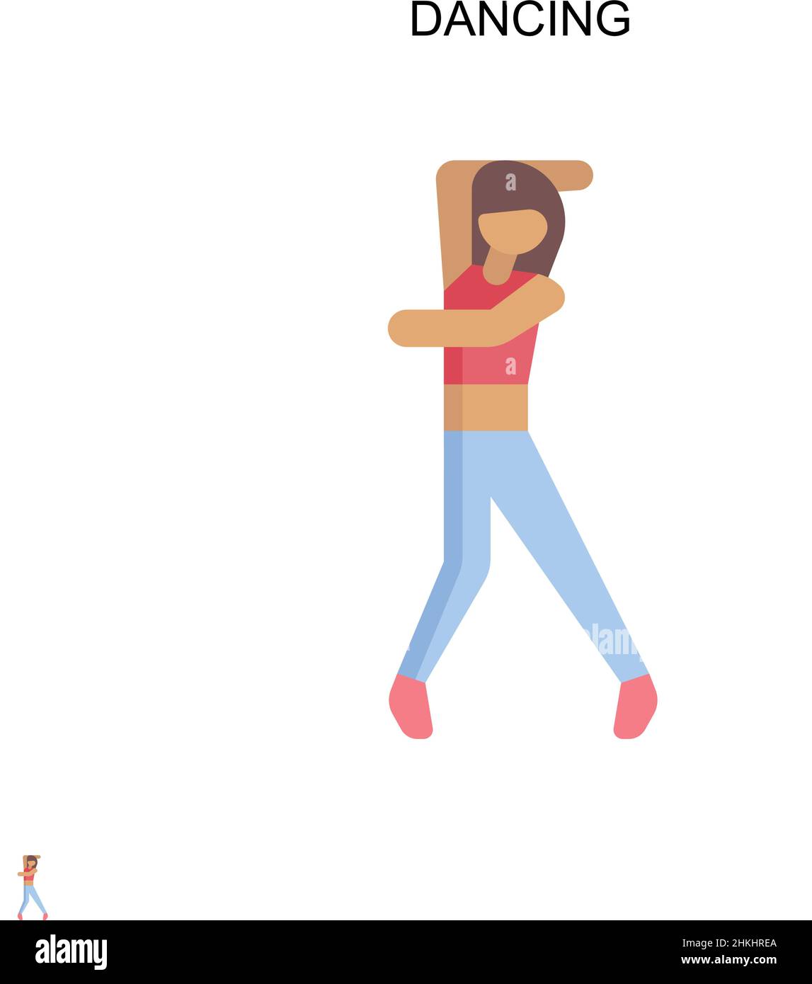 Dancing Simple vector icon. Illustration symbol design template for web ...