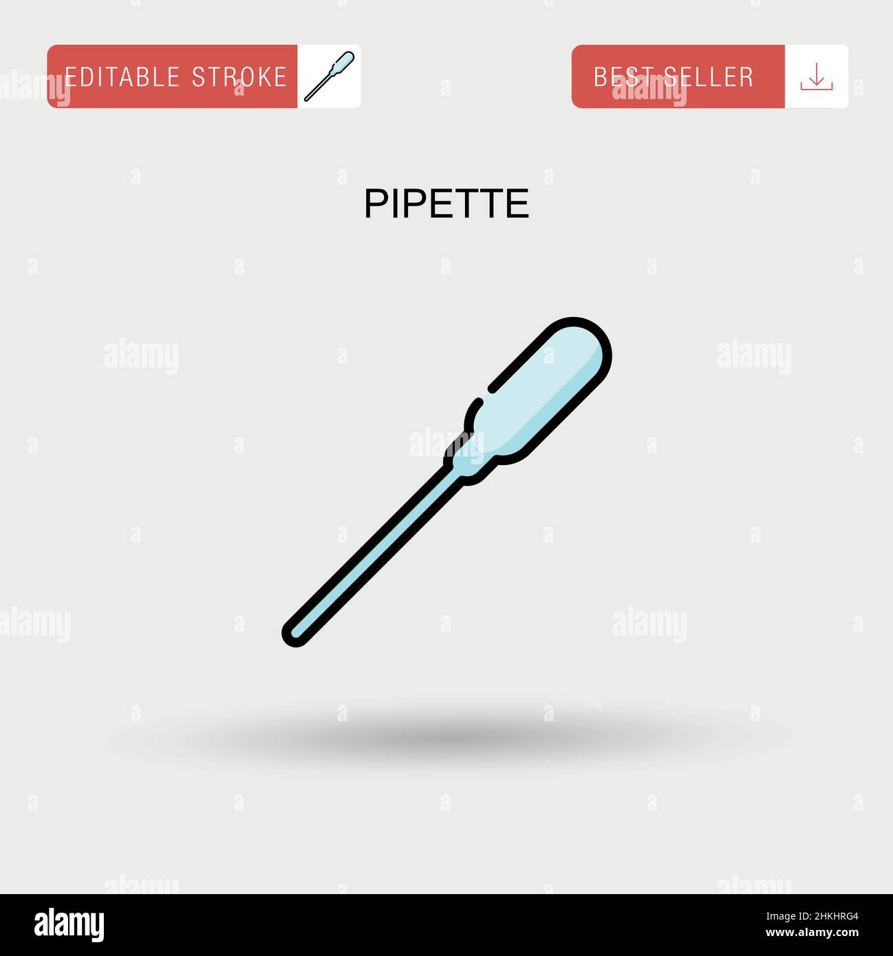 Pipette Simple vector icon Stock Vector Image & Art - Alamy