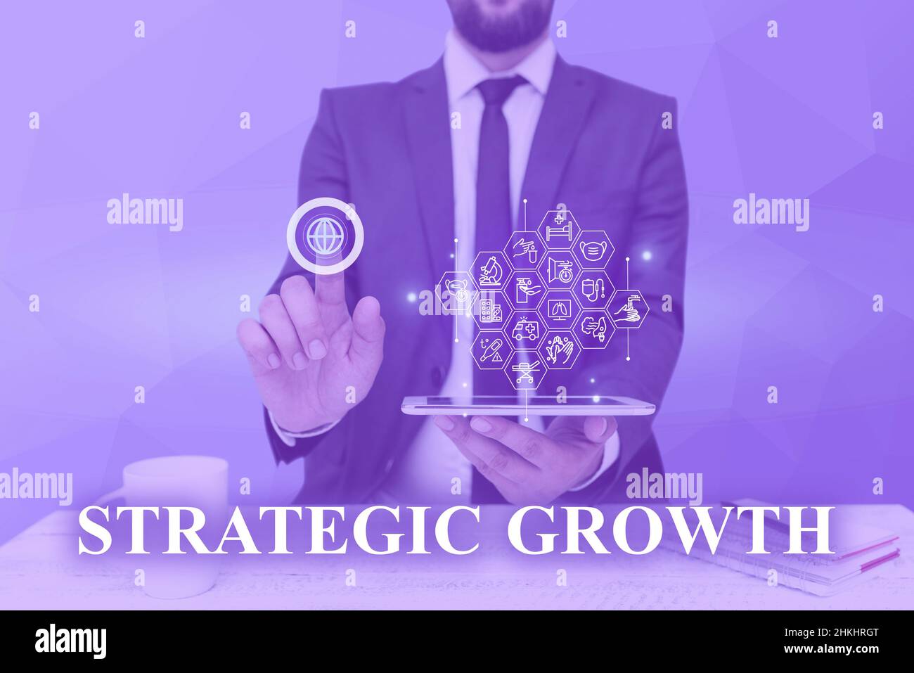 Hand writing sign Strategic Growth. Business showcase create plan or ...
