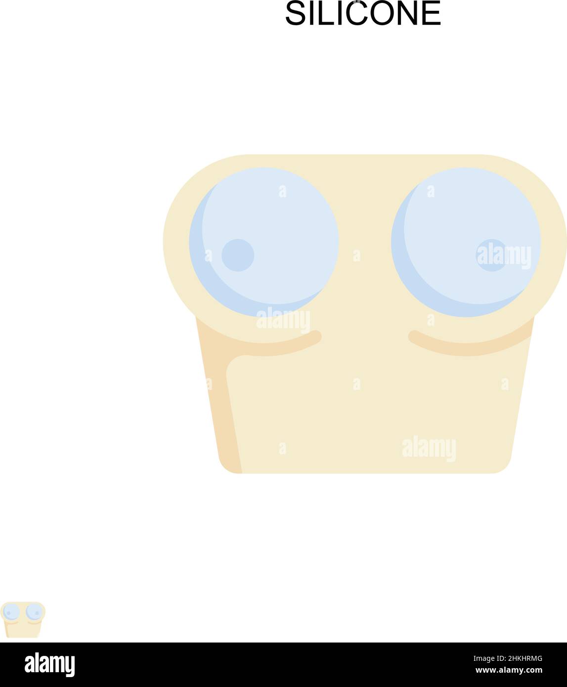 Silicone Simple vector icon. Illustration symbol design template for ...