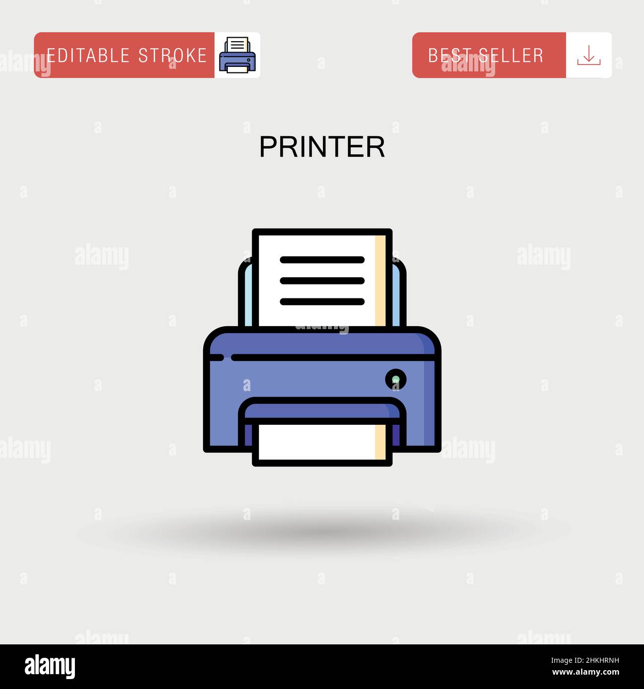 Printer Simple vector icon Stock Vector Image & Art - Alamy