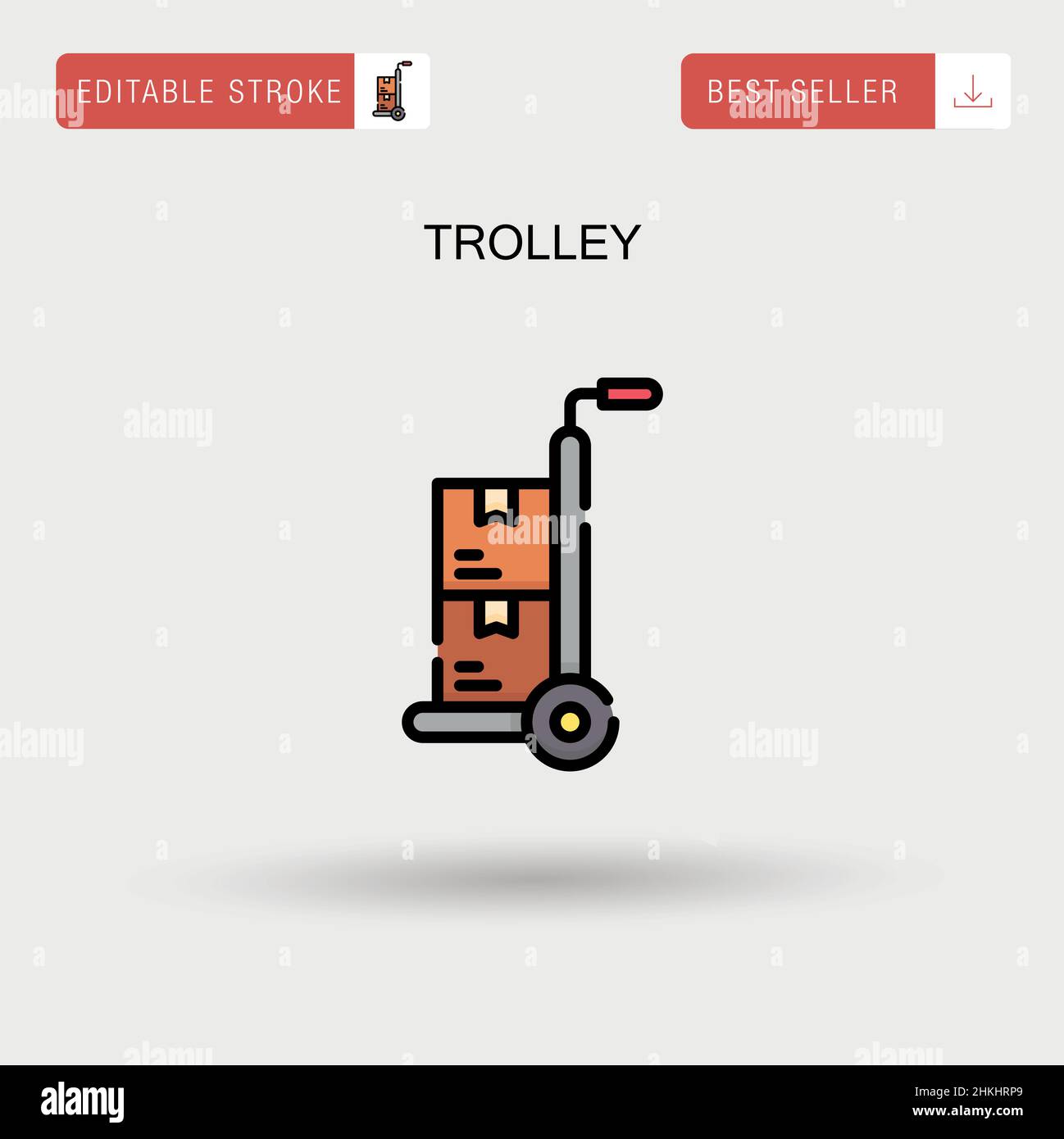 Yellow shopping trolley Stock Vector Images - Alamy
