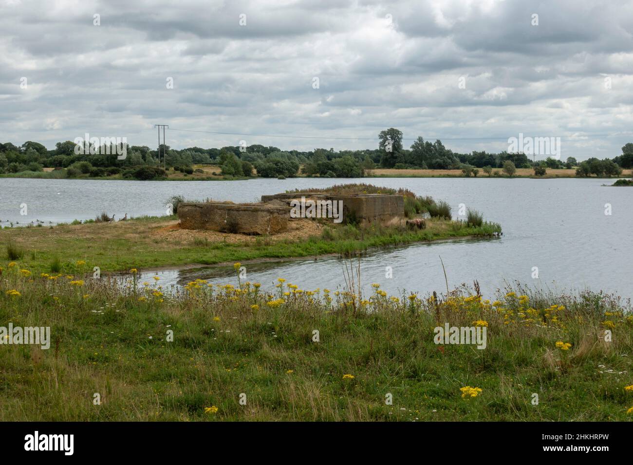 Concrete buildings remaining close to the Woodhall Spa airfield: it was ...