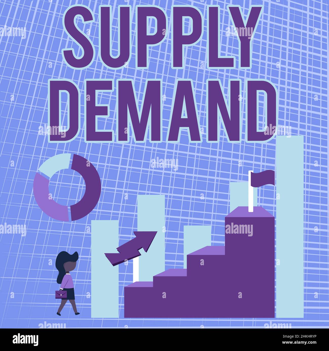 Text sign showing Supply Demand. Business idea Relationship between the amounts available and ...