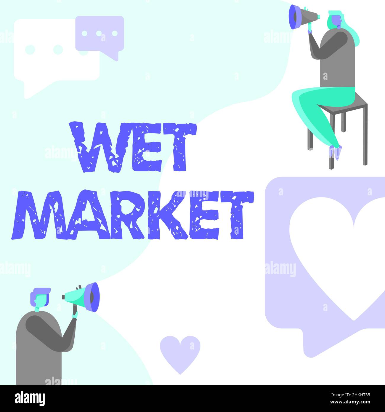 Conceptual caption Wet Market. Business approach Wet Market Man ...