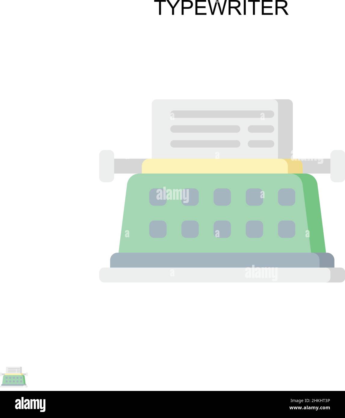 Typewriter Simple vector icon. Illustration symbol design template for ...