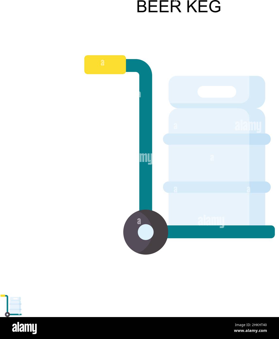 Beer keg Simple vector icon. Illustration symbol design template for ...